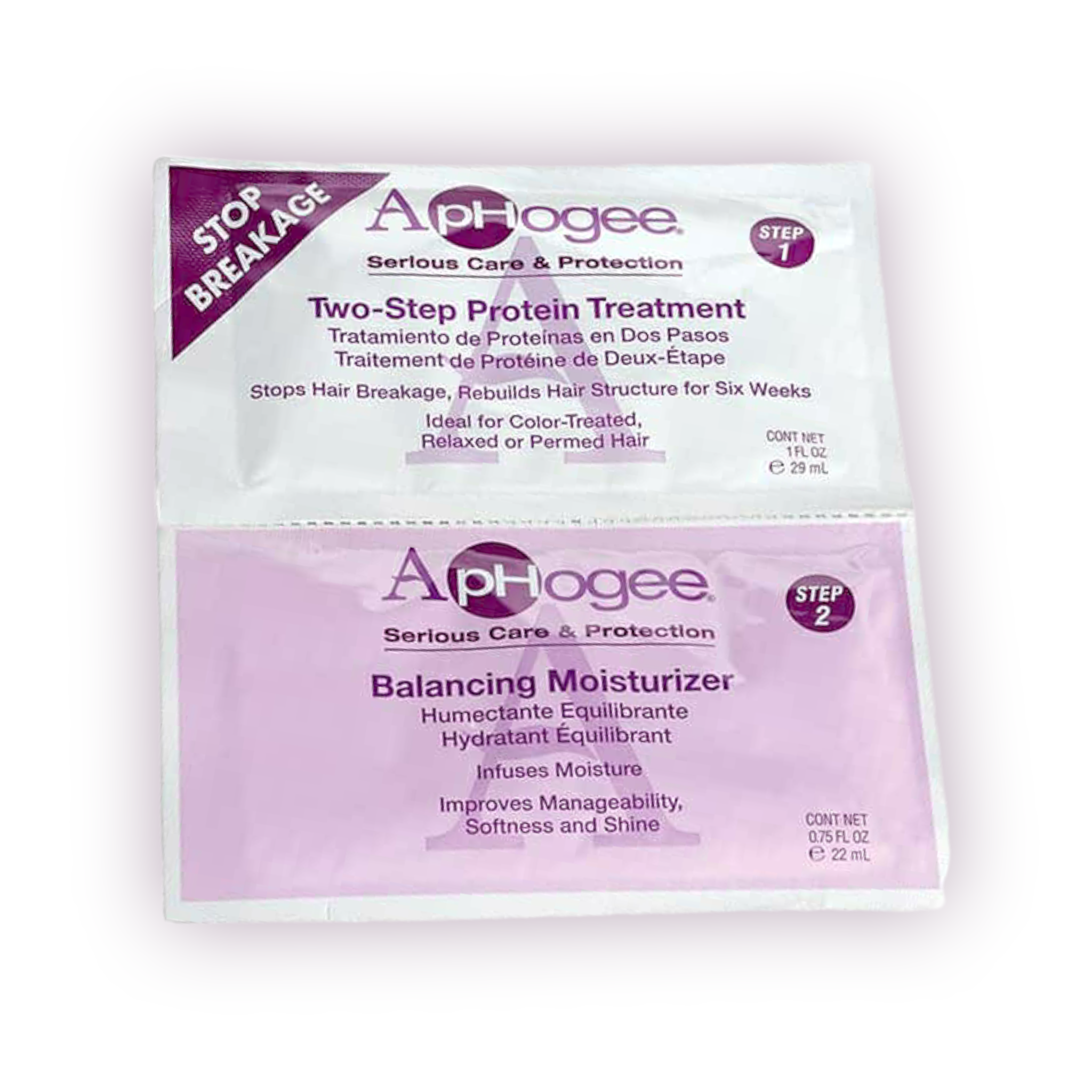ApHogee Two-Step Protein Treatment & Balancing Moisturizer Twin Packet